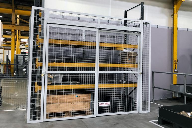 Mesh security doors to convert racking into secure bays | OfficeSTOR