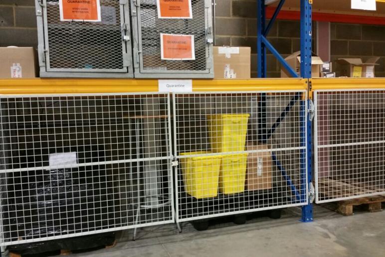 Mesh security doors to convert racking into secure bays | OfficeSTOR