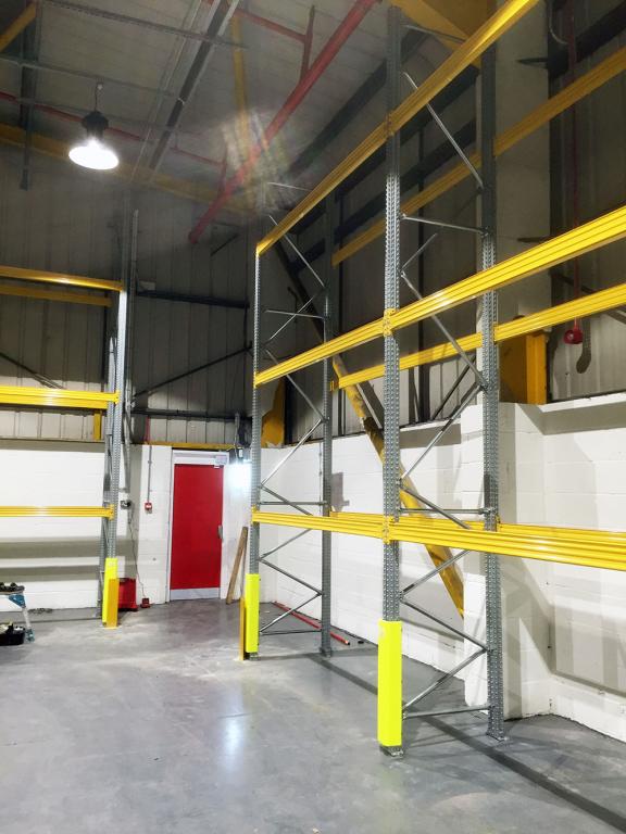 Warehouse Racking with Mesh and Barrier Protection | OfficeSTOR