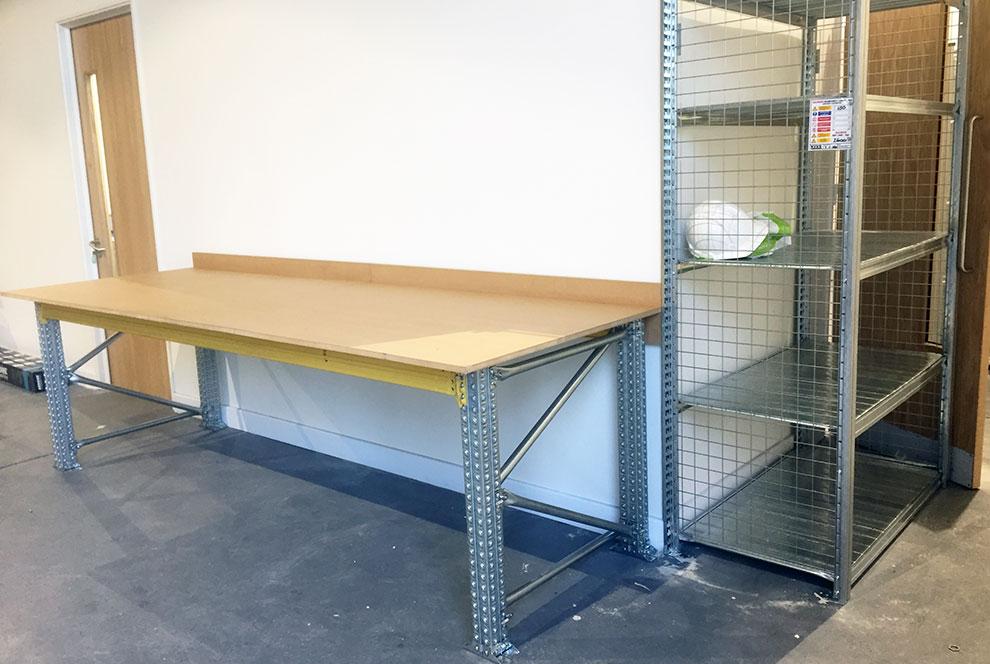 Warehouse Racking with Mesh and Barrier Protection | OfficeSTOR