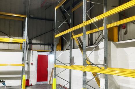 Warehouse Racking with Mesh and Barrier Protection | OfficeSTOR